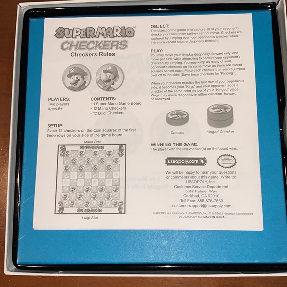 Toys | Super Mario Checkers Board Game Bilingual Collectors Edition ...